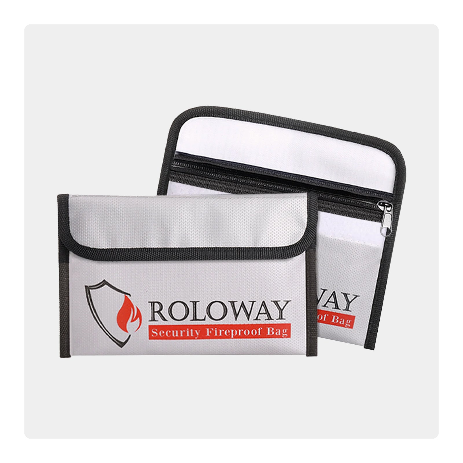 Fireproof money pouch | 2-pack silver – Rolowaysafe